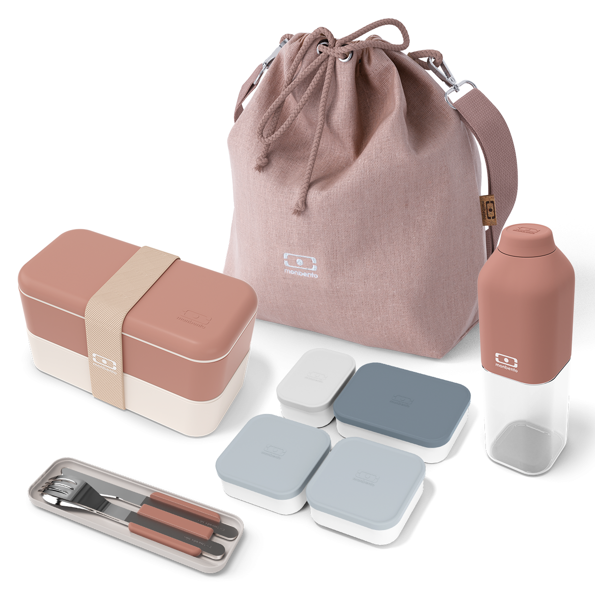 Lunch box set MB Original pink Moka - Bento Box + Cutlery Set ...